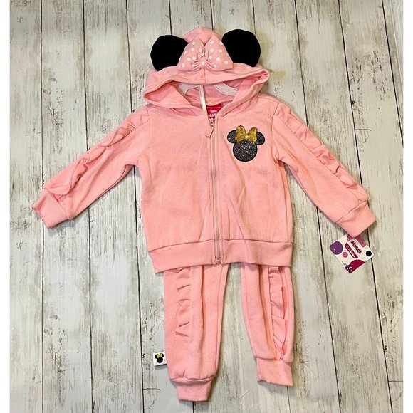 Disney | Matching Sets | Minnie Mouse Hooded Top And Bottom Set | Poshmark